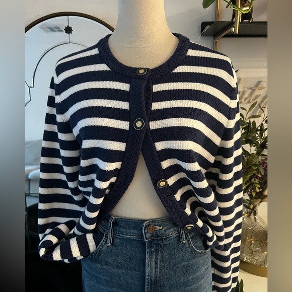 J. Crew Factory | Sweaters | J Crew Factory Striped Lady Cardigan ...